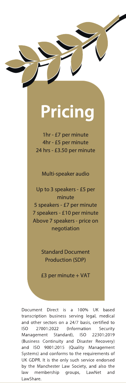 Dictation Services - Swansea Legal Solutions